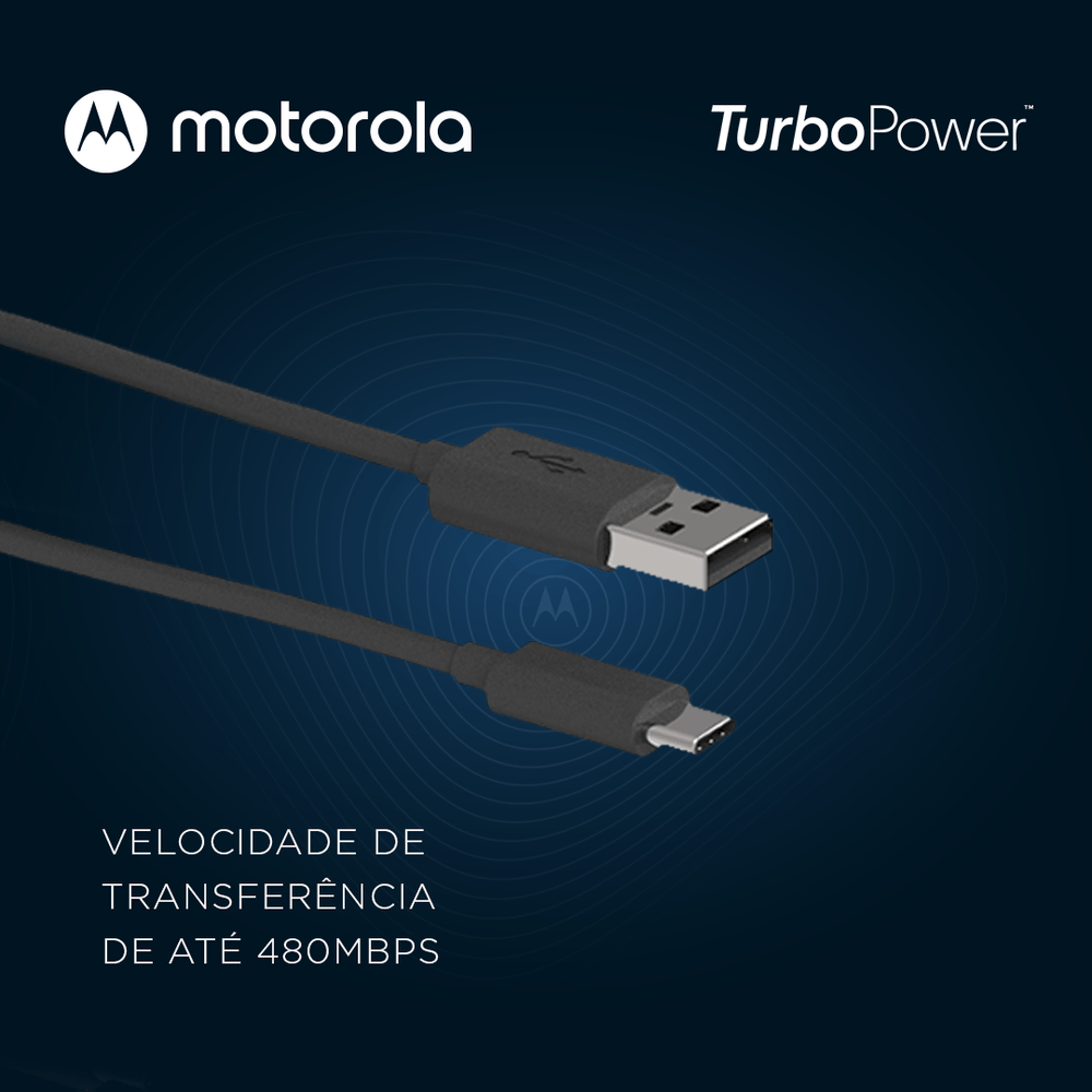 Cabo USB De Dados Motorola Original Usb-C 1 Metro - Motorola Home